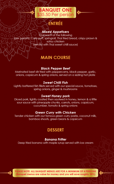 Menu | Khao Kang Thai Restaurant